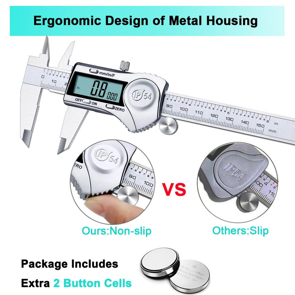 Kynup Digital Caliper, Caliper Measuring Tool outside Micrometer ...
