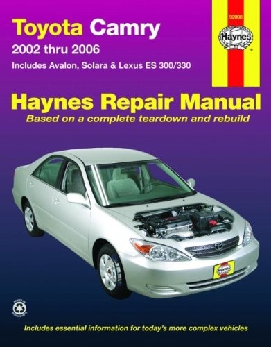 TOYOTA CAMRY 2002-2006 REPAIR MANUAL (HAYNES REPAIR By Max Haynes ...