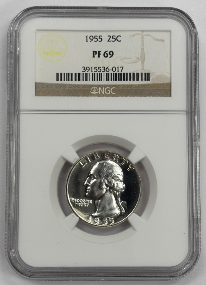 1955 1C, 5C, 10C, 25C, & 50C 5-piece Proof Set NGC PF 69 | eBay