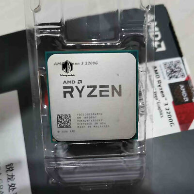 AMD Ryzen 3 2200G R3-2200G 3.5 GHz 4Core 4Thr 14NM Socket AM4 65W CPU ...