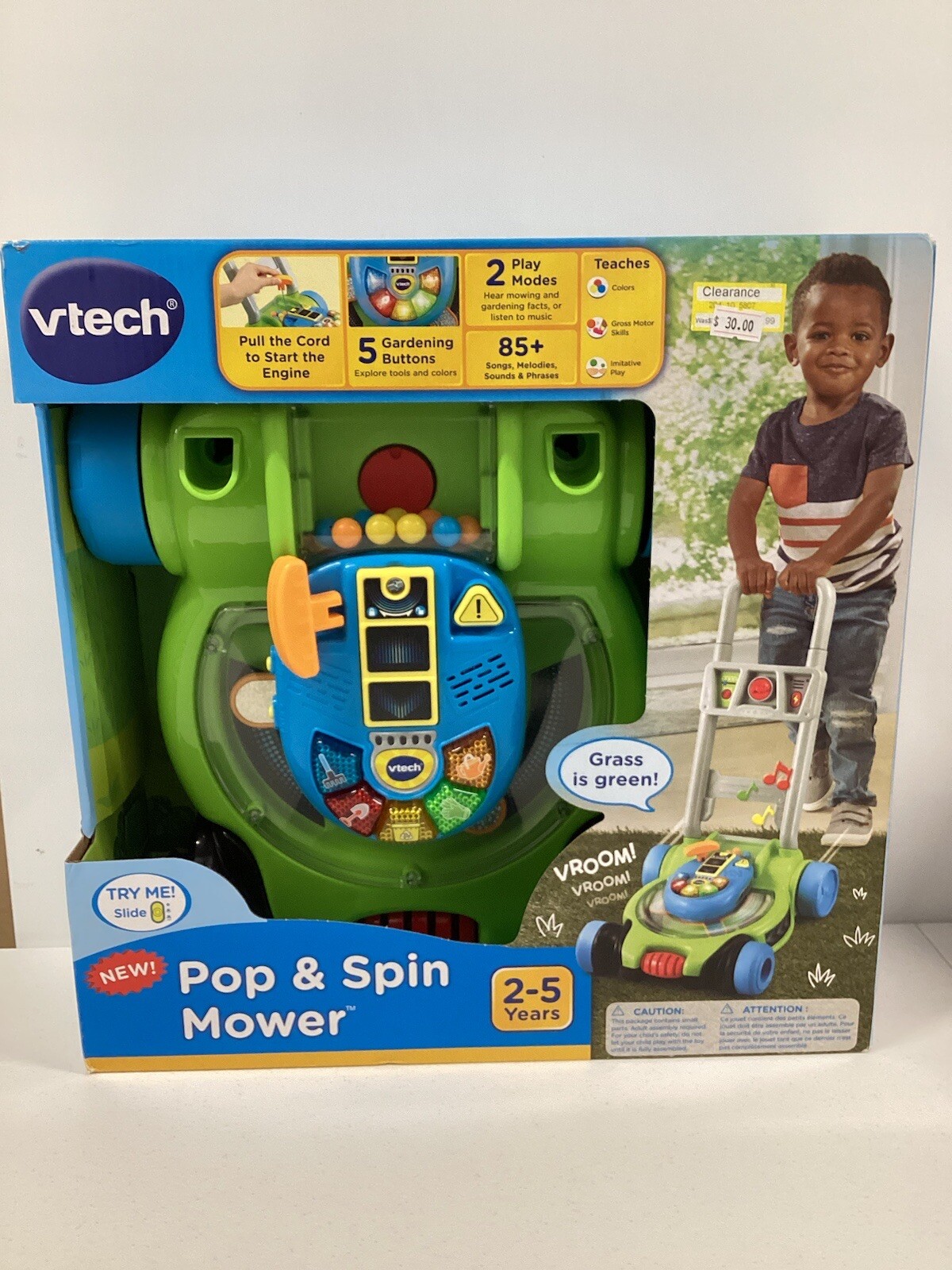 VTech Pop and Spin Mower Push Toy Lights and Sounds | eBay