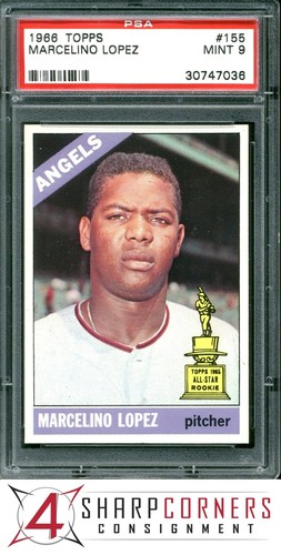 1966 TOPPS ALL-STAR ROOKIE #155 MARCELINO LOPEZ ANGELS PSA 9 SET BREAK ...