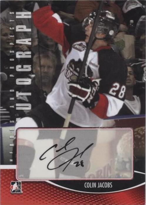 2012-13 In the Game Heroes and Prospects - Autographs Colin Jacobs #A ...
