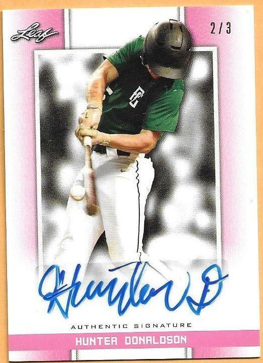 2019 Leaf Perfect Game National Showcase - Autographs Hunter Donaldson ...
