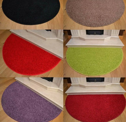 Half Moon Rug Hearth Mat Soft Non Shed Fireside Semi Circle Circular ...