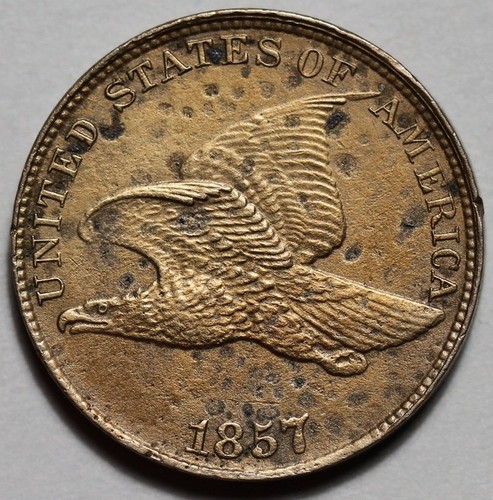 1857 Flying Eagle Cent - Pitting - US 1c Penny Coin | eBay