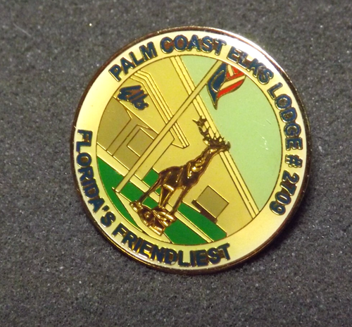 Elks BPOE Palm Coast Lodge # 2709 Florida's Friendliest Lapel Pin | eBay