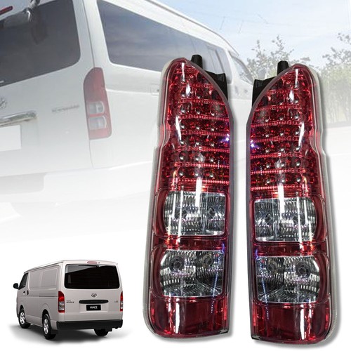 Red Lens Tail Lights Rear Lamp LED LH+RH For Toyota Hiace Commuter Van ...
