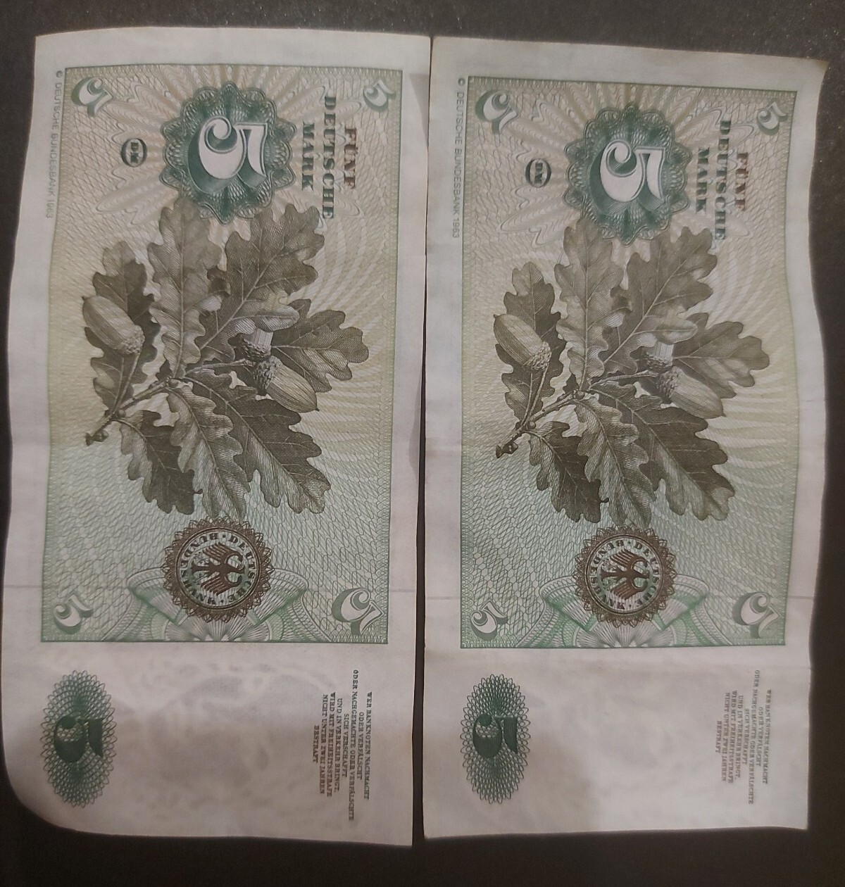 2 x 1980 West Germany (FUNF) 5 DEUTSCHE MARK BANKNOTES, P-30b | eBay