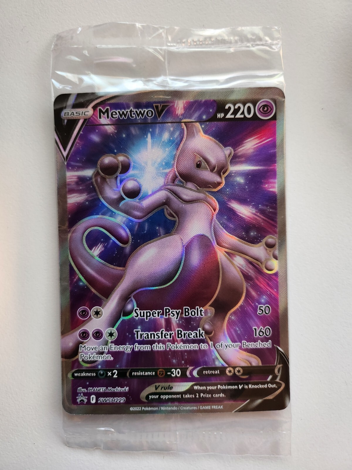 Mewtwo V SWSH229 - Sword & Shield Black Star Promo New Sealed Pokemon ...