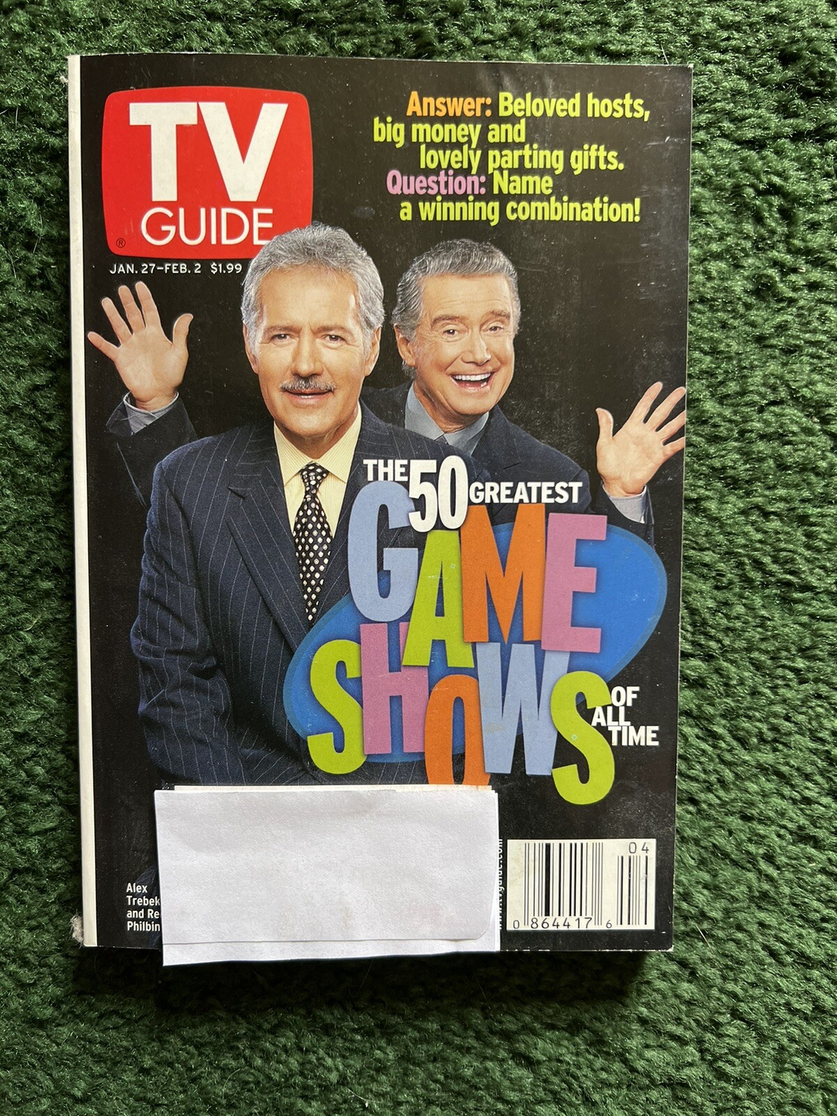 TV Guide Jan 7- Feb 2, 2001 Alex Trebek and Regis Philbin | eBay