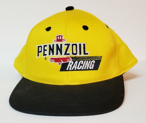 PENNZOIL RACING NASCAR Automotive OIL ADVERTISING LOGO Yellow HAT ...
