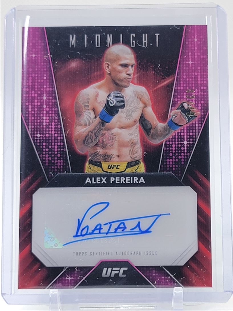 ALEX PEREIRA 2024 TOPPS MIDNIGHT UFC GLIMMER GRAPHS TWILIGHT AUTO /99 ...