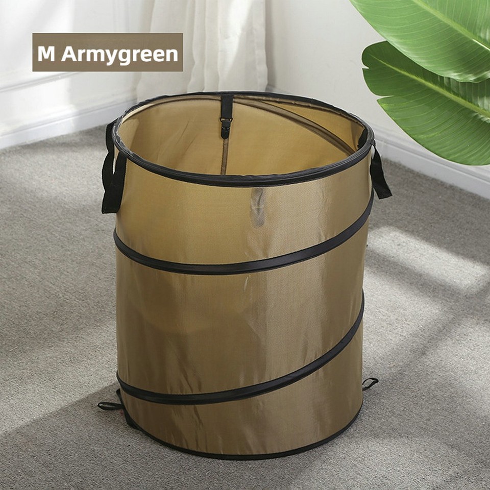 Collapsible Lawn and Leaf Bag Pop-Up Trash Can Recycle Leaf Waste Bag ...