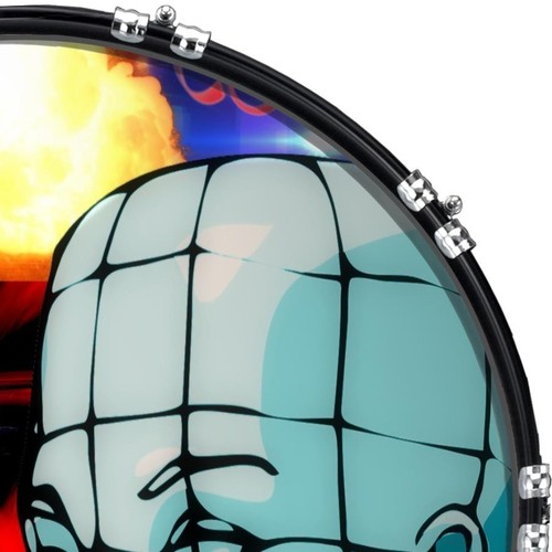20" Custom Bass Kick Drum Front Head Graphical Graphic Heads Grid | eBay