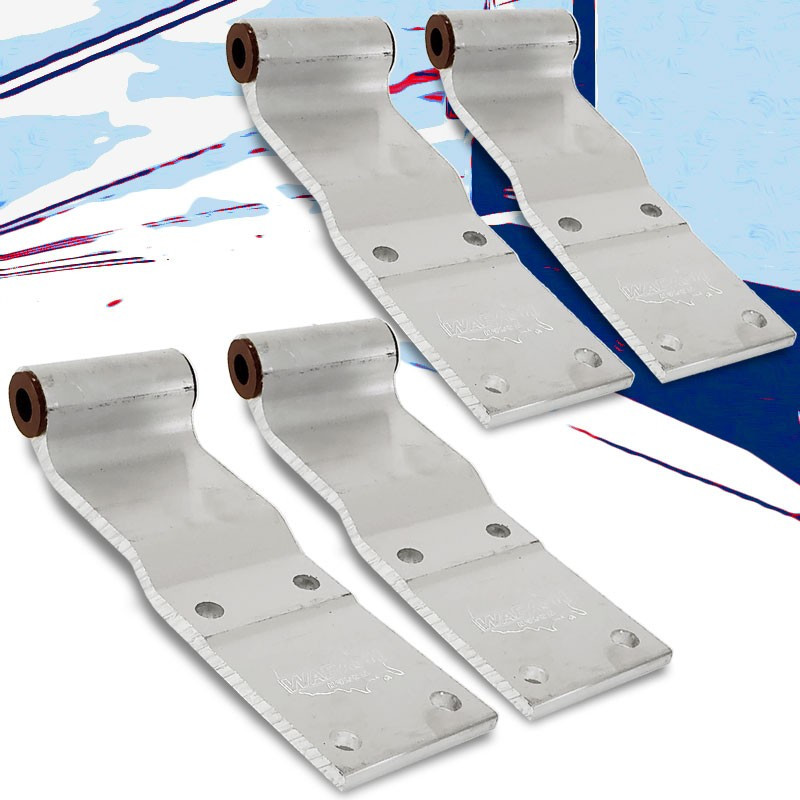 4X Wabash Style 4-Hole Hinge w/Bushing 2.86" x 8.60" Door Hinge Truck ...