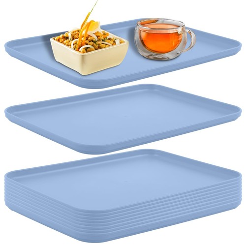 Plastic Art Trays,10 Pack Large Plastic Trays Stackable Activity Trays ...