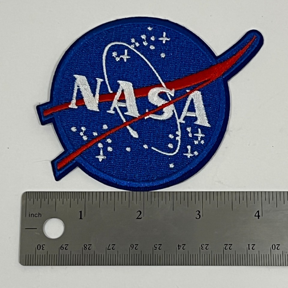 NASA Mission Control Patch – Embroidered Astronaut Logo – Blue Outer ...