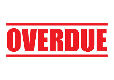 OVERDUE Rubber Stamp, Self-Inking Office Stamps 4 sizes, 5 colours ...