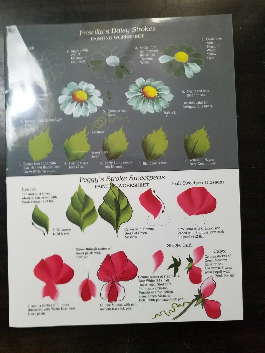 One Stroke Painting Worksheets