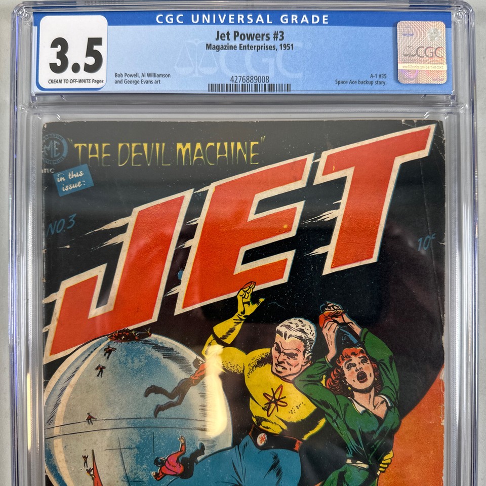Magazine Enterprises Jet Powers #3 CGC 3.5 1951 Golden Age Sci-Fi ...