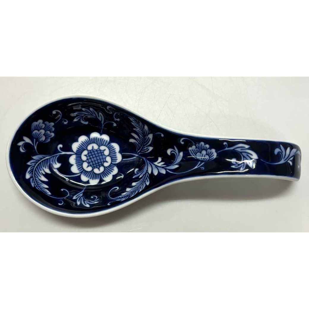 Pier 1 Imports Mandarin Cobalt Blue And White Spoon Rest | eBay