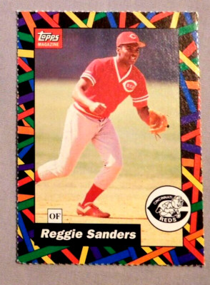 1992 Topps Magazine Reggie Sanders Cincinnati Reds Baseball Card | eBay