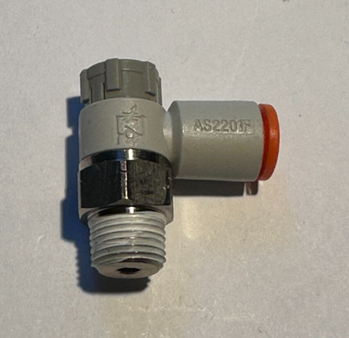 SMC AS2201F-N01-07-SA Speed Control Valve Meter Out 1/8" NPT 1/4" Tube ...