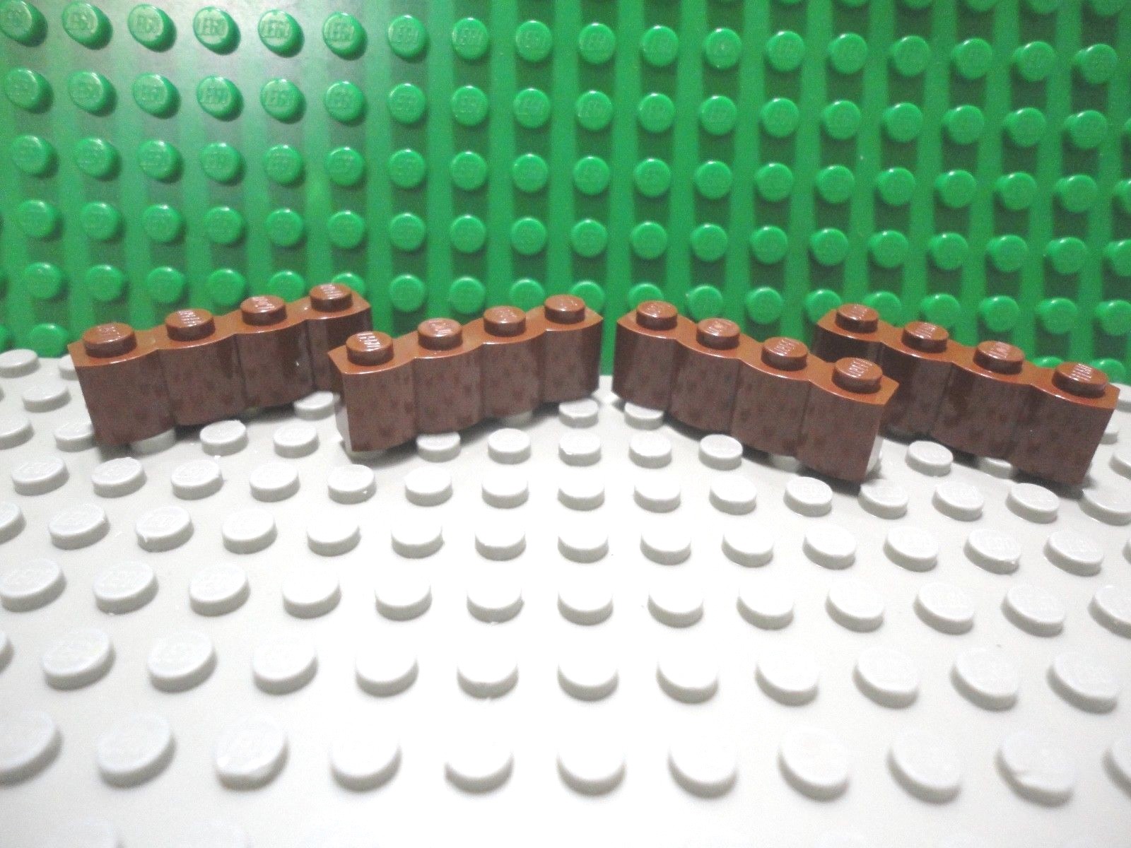 Lego 4 Reddish Brown 1x4 Palisades wall brick block log castle NEW | eBay