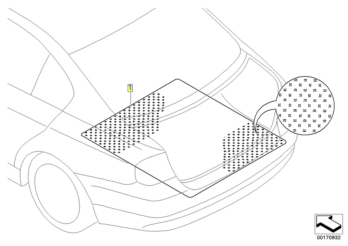 BMW E70 Boot Load Floor Anti Non-Slip Mat Liner 0415787 51470415787 New ...