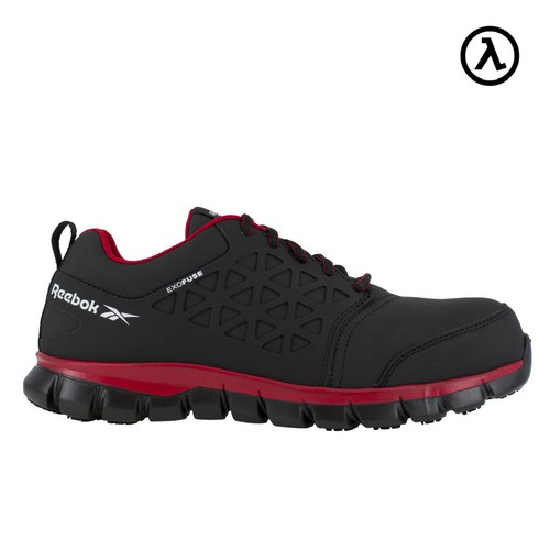 REEBOK SUBLITE CUSHION WORK MEN'S ATHLETIC SHOE BLACK/RED BOOTS RB4058 ...