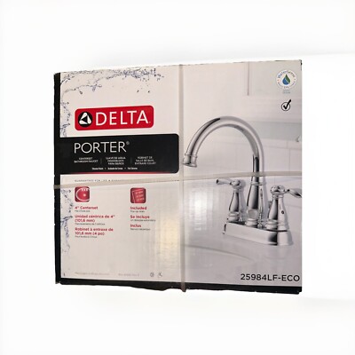 Delta Bathroom Faucet Porter 25984LF-ECO New in Box Two Handle Chrome ...