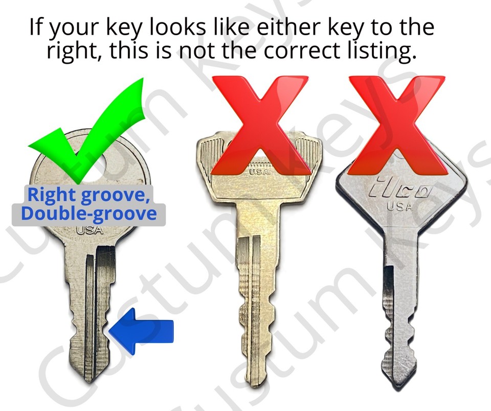 Century Truck Cap Keys Truck Topper Replacement Key Cut to Code 001-020 ...