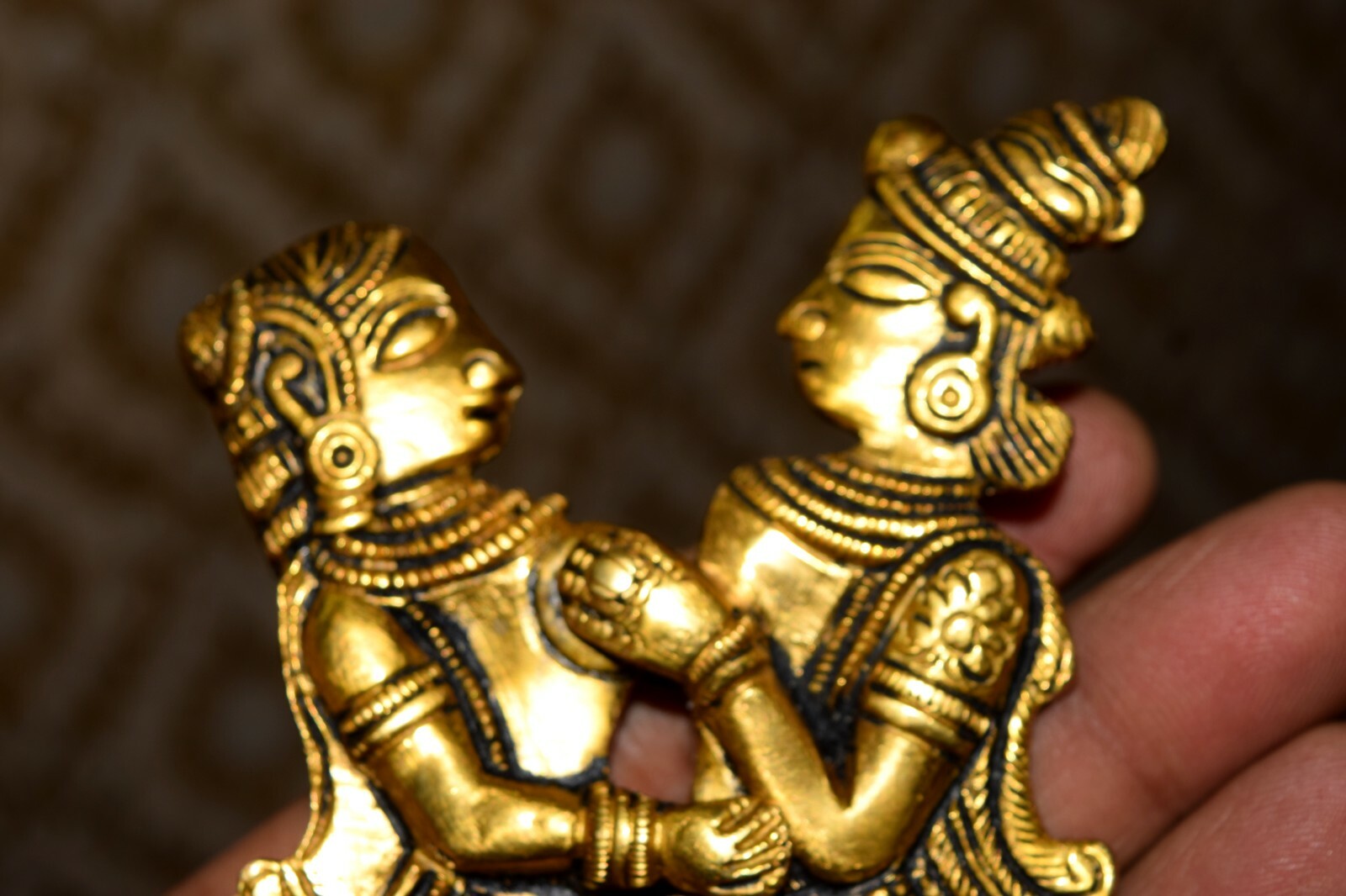 Laxmi Vishnu Supari Sarota Brass Hindu Deity Radha Krishna Nut Cracker EK332 | eBay Australia