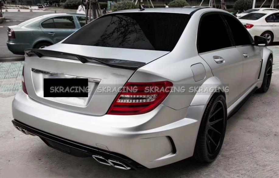 Forged CARBON FIBER DUCKBILL TRUNK SPOILER WING FOR 08-14 MERCEDES BENZ ...