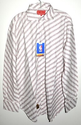 Headmaster Designer Label Philadelphia 76ers Long Sleeve Button Down Sz ...