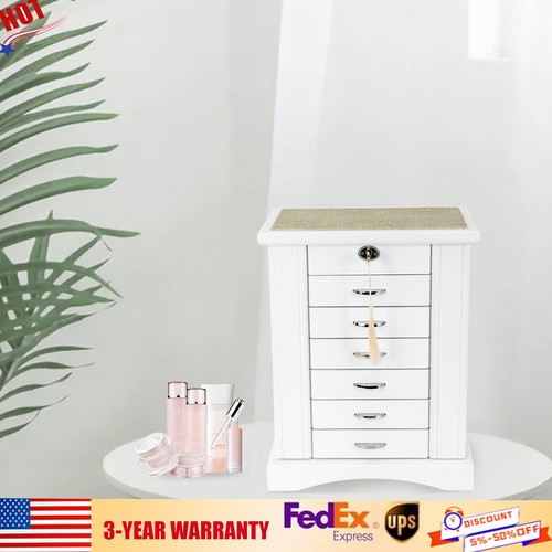 Jewelry Box Jewelry Armoire Cabinet Large Box Jewelry Box Organizer Key ...