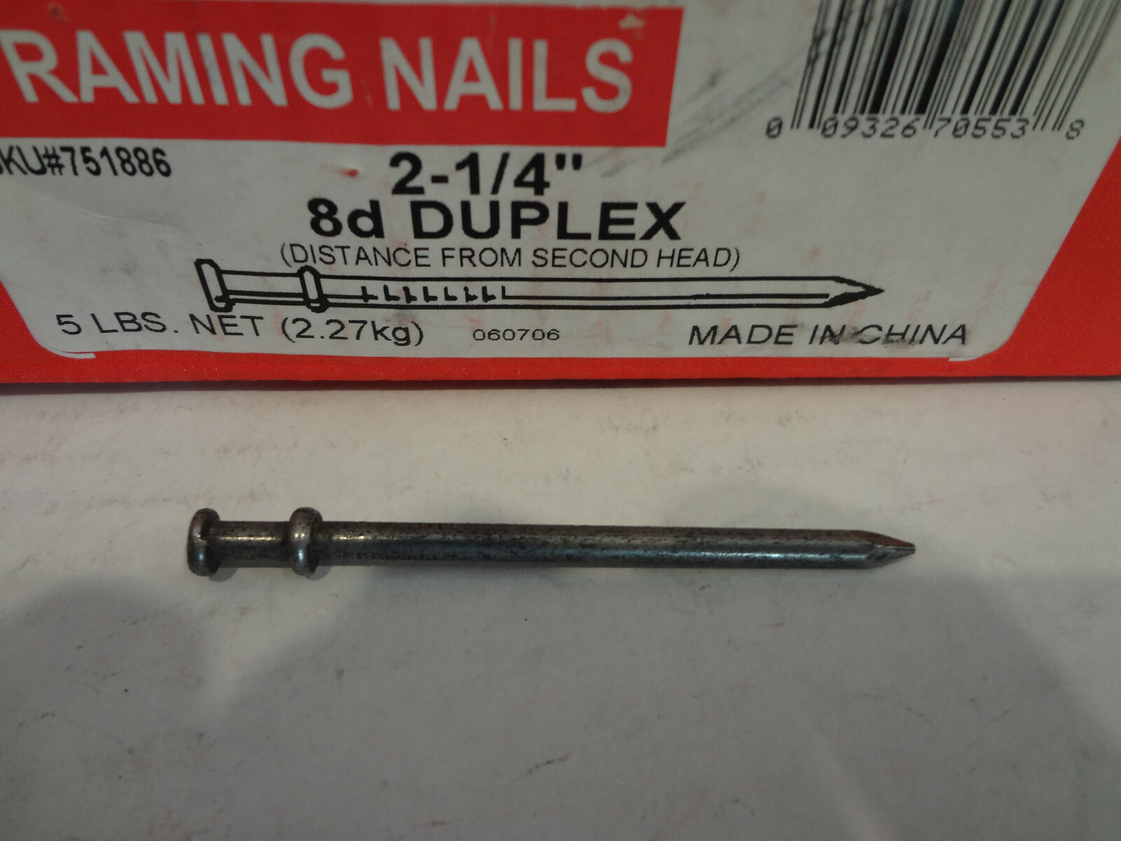 Doit Nail Pak Framing Nails 2-1/4" 8d Duplex - 5 lbs. #751886 | eBay
