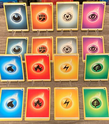80 Basic Energy Cards Pokemon TCG - 10 of Each Type Near Mint - Pack ...