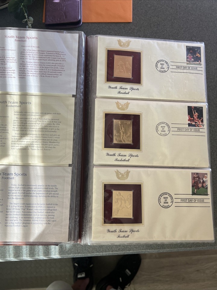 Golden Replicas (22k Gold) Of United States Stamps 77 Stamps (1998 ...