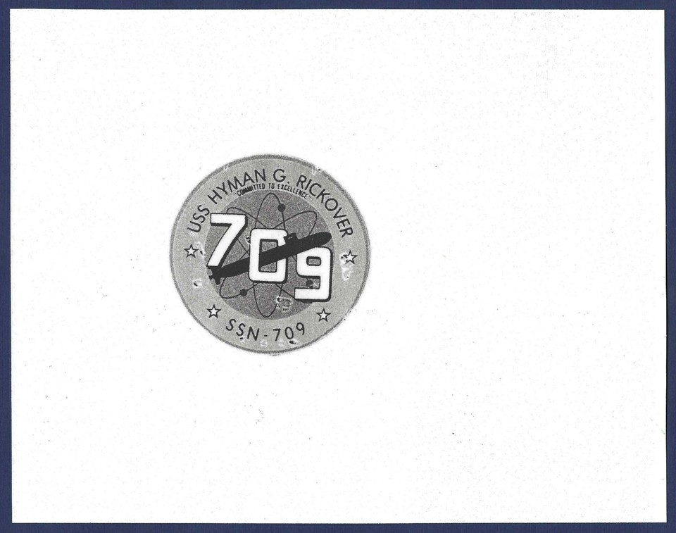 USS HYMAN G RICKOVER SSN-709 Nuclear-Powered Submarine 7.5x9.5Official ...