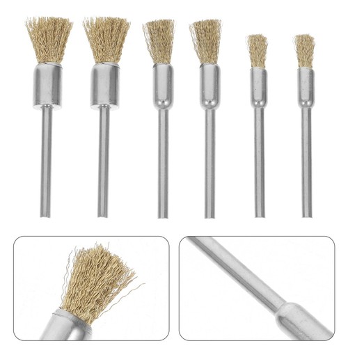 15 Pcs Copper Wire Brush Brushes for Cleaning Rust Mini Grinding | eBay
