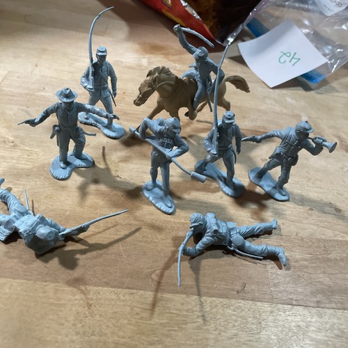 Marx Civil War Union Infantry Light Blue 8 Assorted Figures Vintage Toy ...