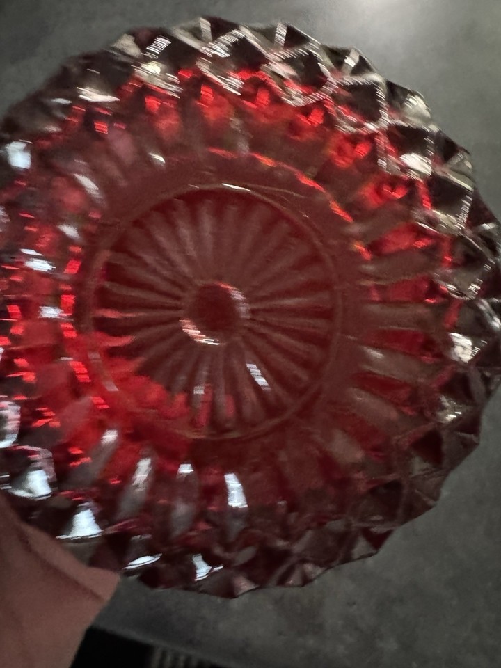 Vintage Mount Vernon Candle Lamp Fairy Lamp Red Indiana Glass Co. | eBay