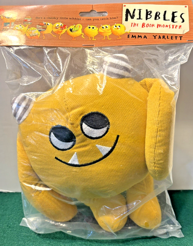 NEW Nibbles "The Book Monster" 9" Yellow Stuffed Animal Plush Toy Emma ...