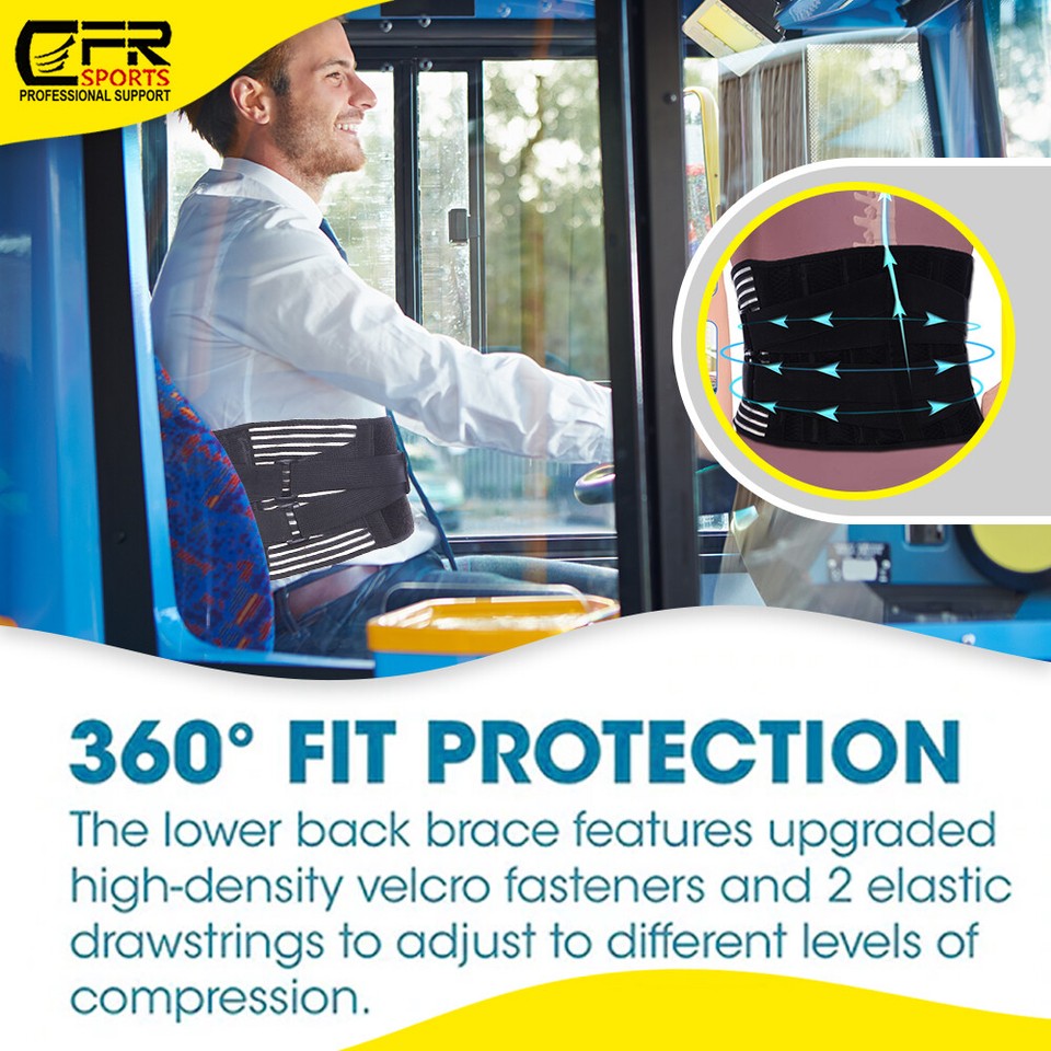 Adjustable Lower Back Brace Lumbar Support Waist Belt for Men Women | eBay