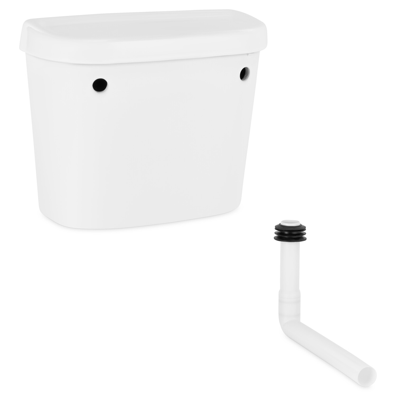 Low Level White Ceramic Toilet Cistern With Fittings Inlet Side Left ...