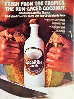 COCO RIBE LIQUEUR RUM-LACED COCONUT ORIGINAL VTG 1979 ADVERTISEMENT | eBay