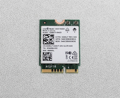 AX1675I Intel Wireless Lan Card 6E Killer Wi-Fi Tri Baand 2.4/5/6 ...