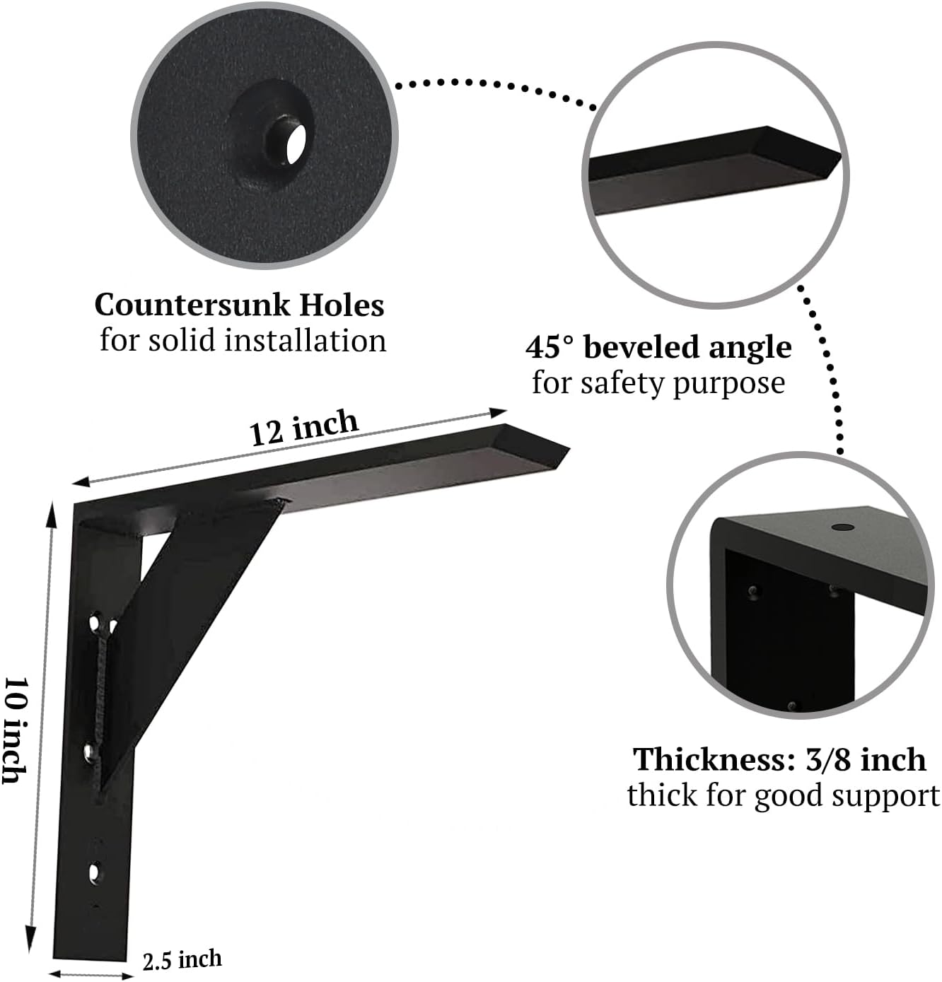 Countertop Support Bracket 14 Inch Heavy Duty Granite Support Bracket 2 ...